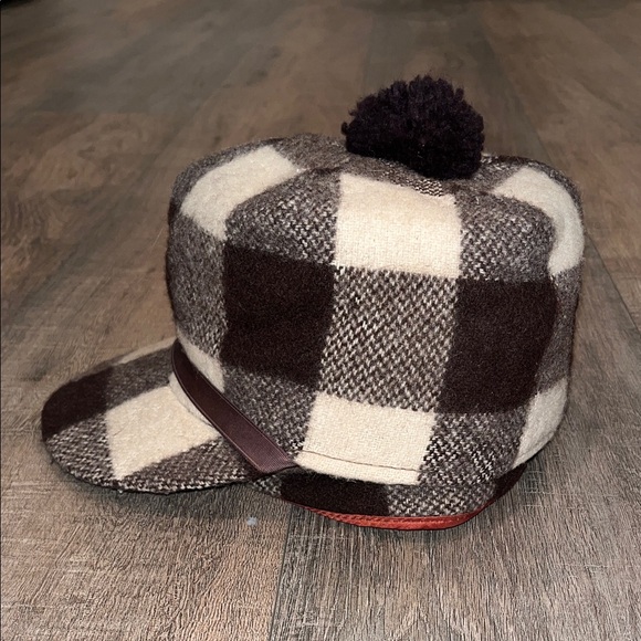 Accessories | Vintage Brown Plaid Wool Trapper Hunting Outdoor Winter ...